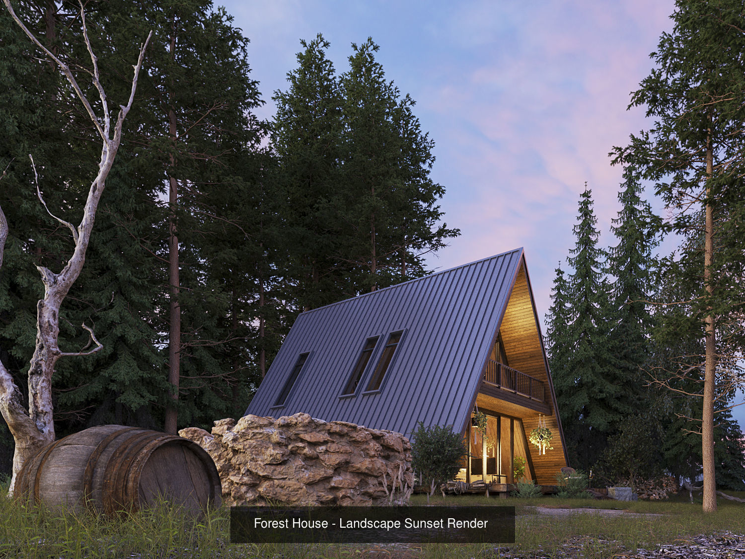 Forest House - Landscape Architecture 3D Model Collection | CGTrader