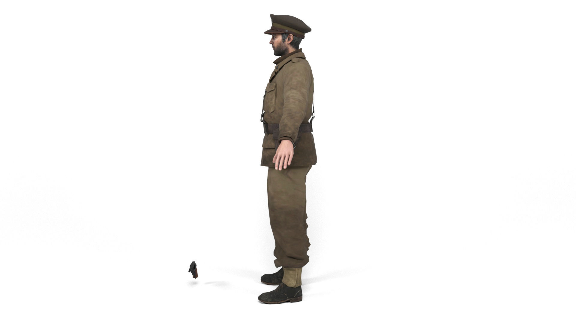 3D model British allied officer VR / AR / low-poly | CGTrader
