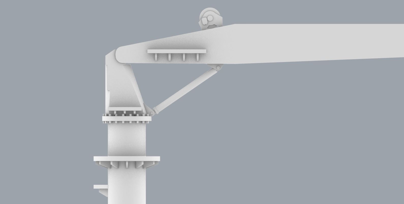 LNG Ships Deck Crane 2 PM 3D model 3D printable | CGTrader