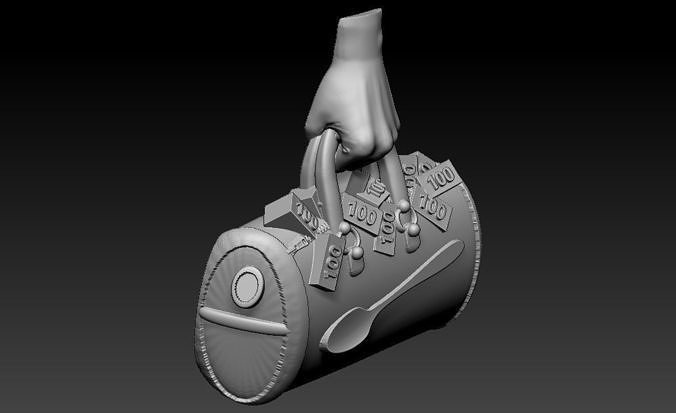 Hand with bag 3D model 3D printable | CGTrader