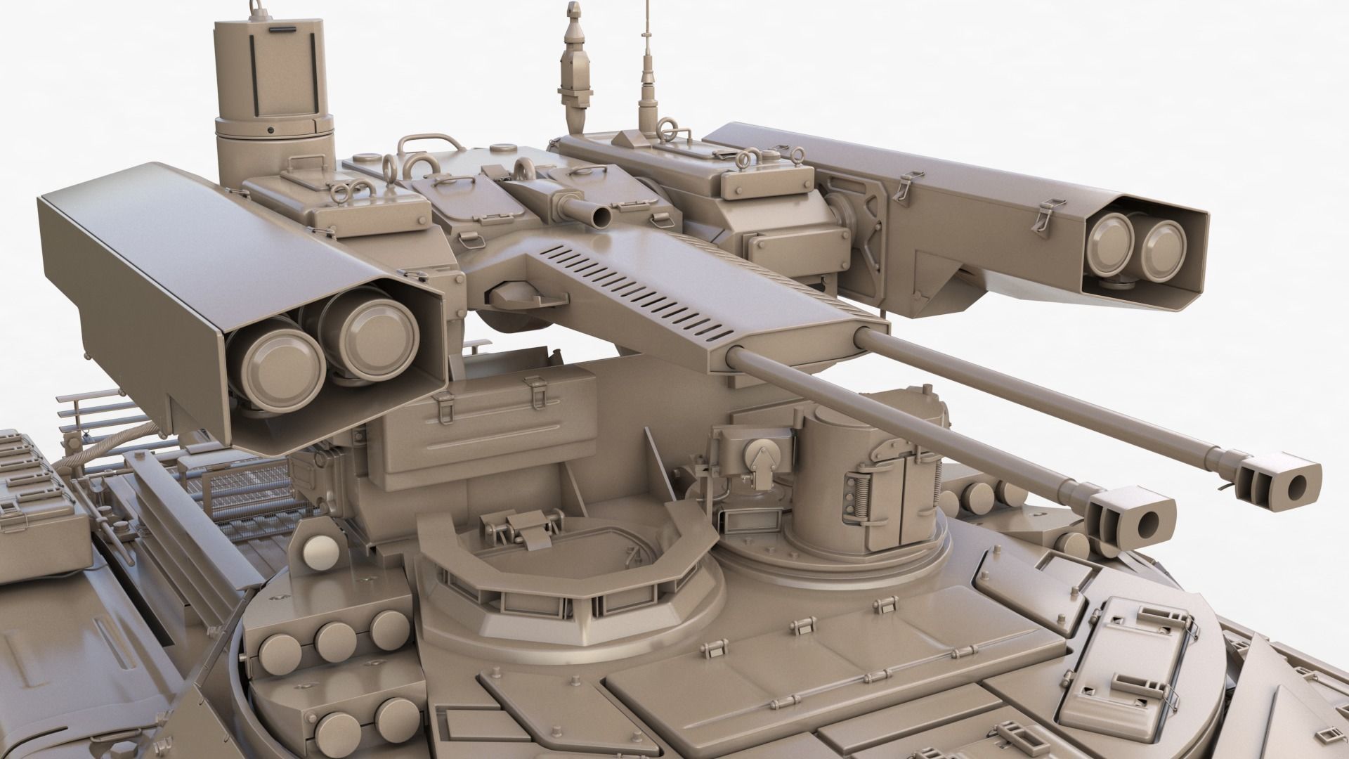 Tank Terminator BMPT 72 War Clay 3D model | CGTrader