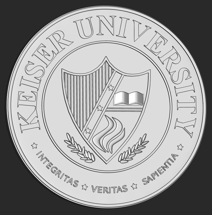 Keiser University Logo 3D model 3D printable | CGTrader