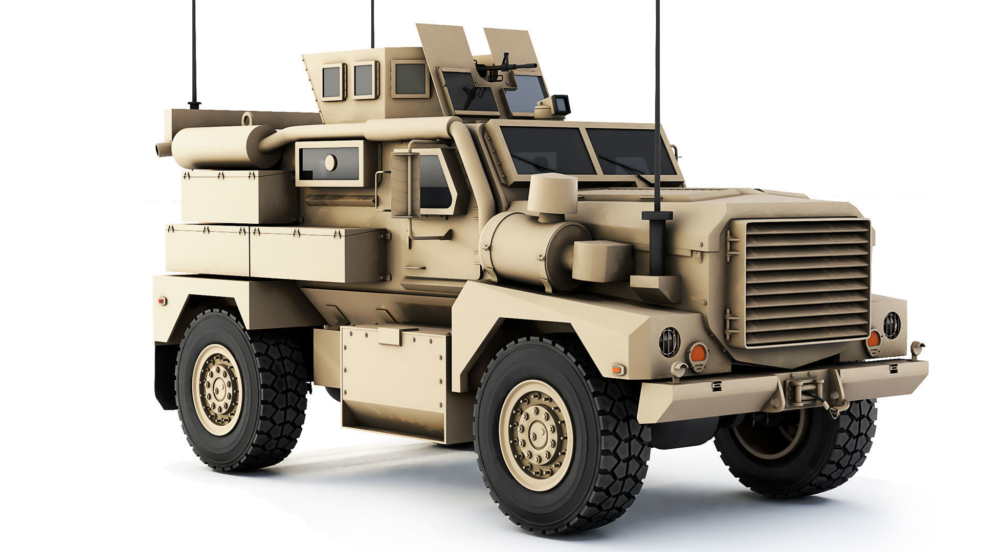 Cougar 4x4 MRAP H 2005 3D model | CGTrader