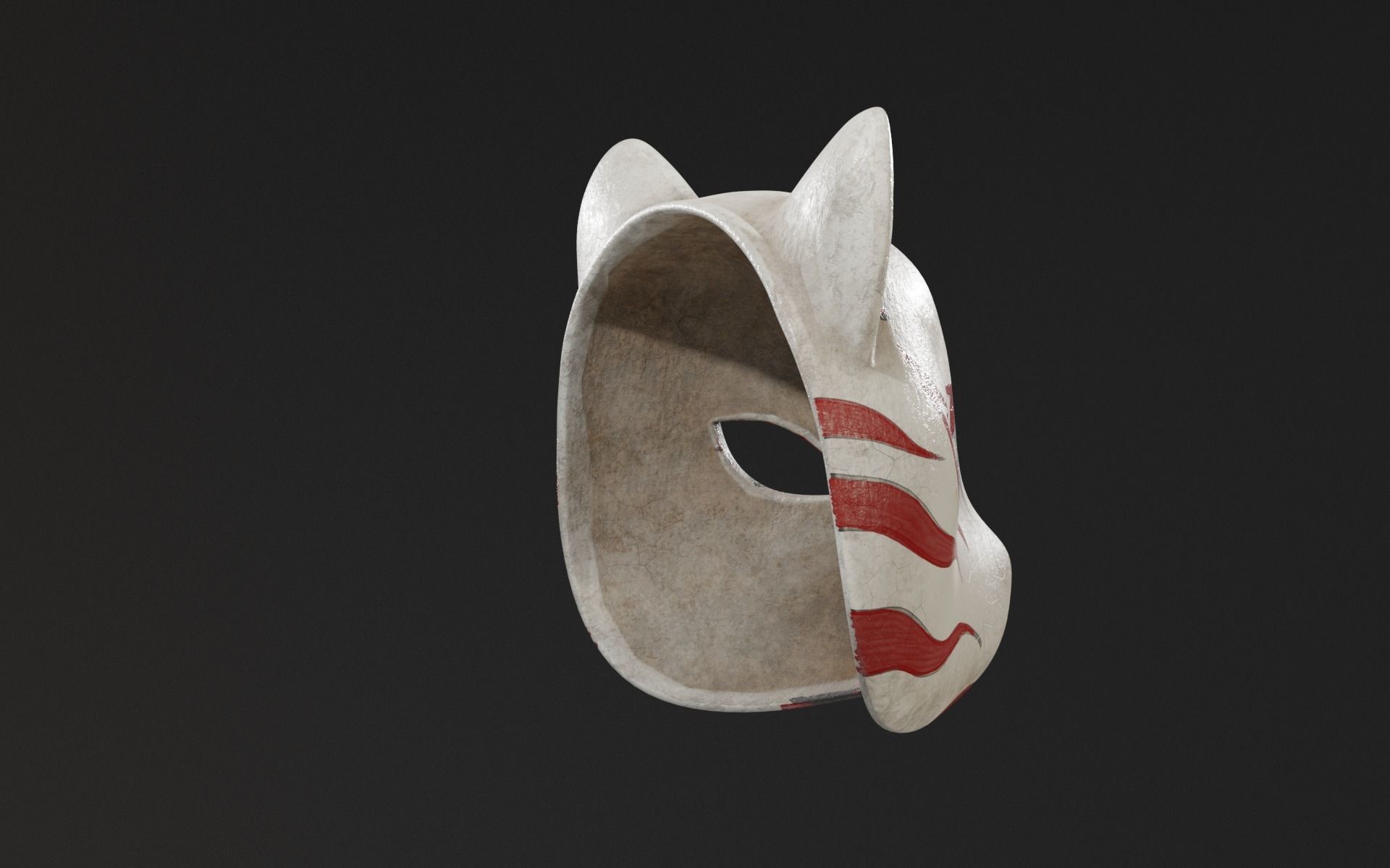 3D model Japanese Fox Mask VR / AR / low-poly | CGTrader