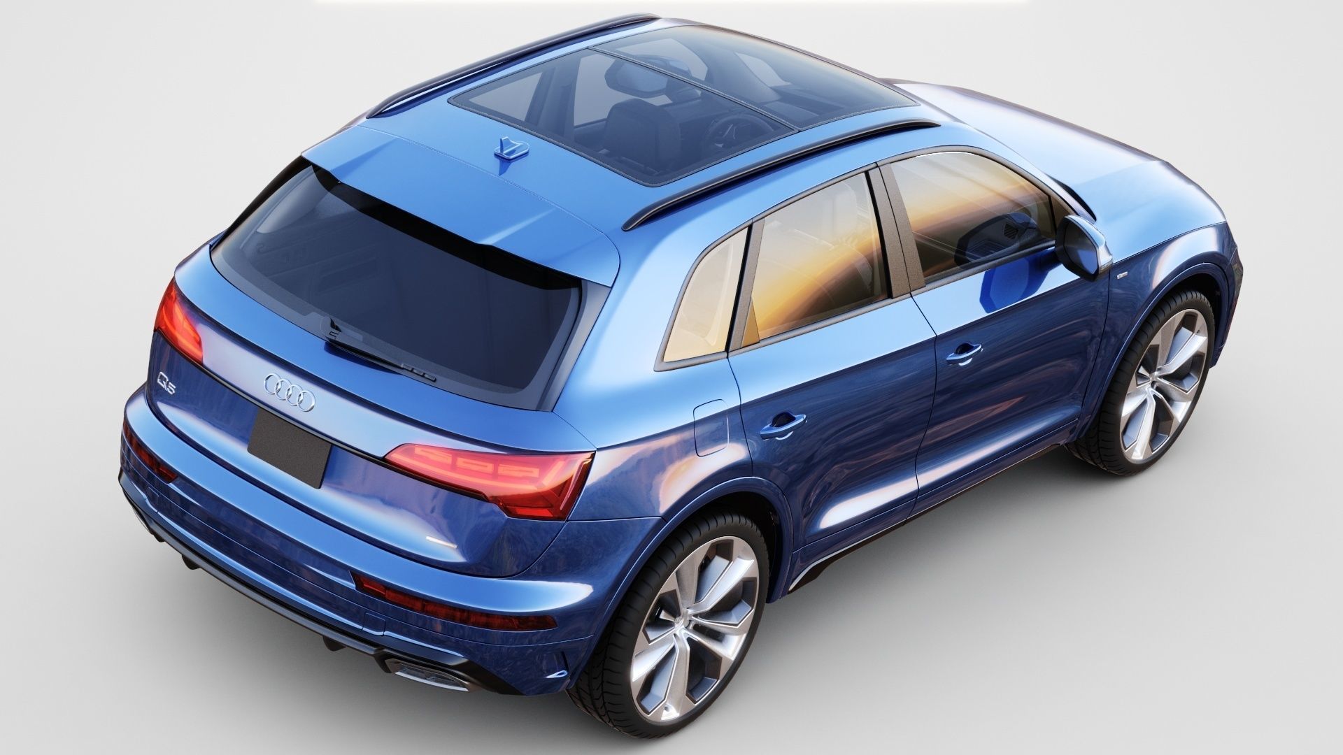 Audi Q5 2021 with interior and open doors 3D model | CGTrader
