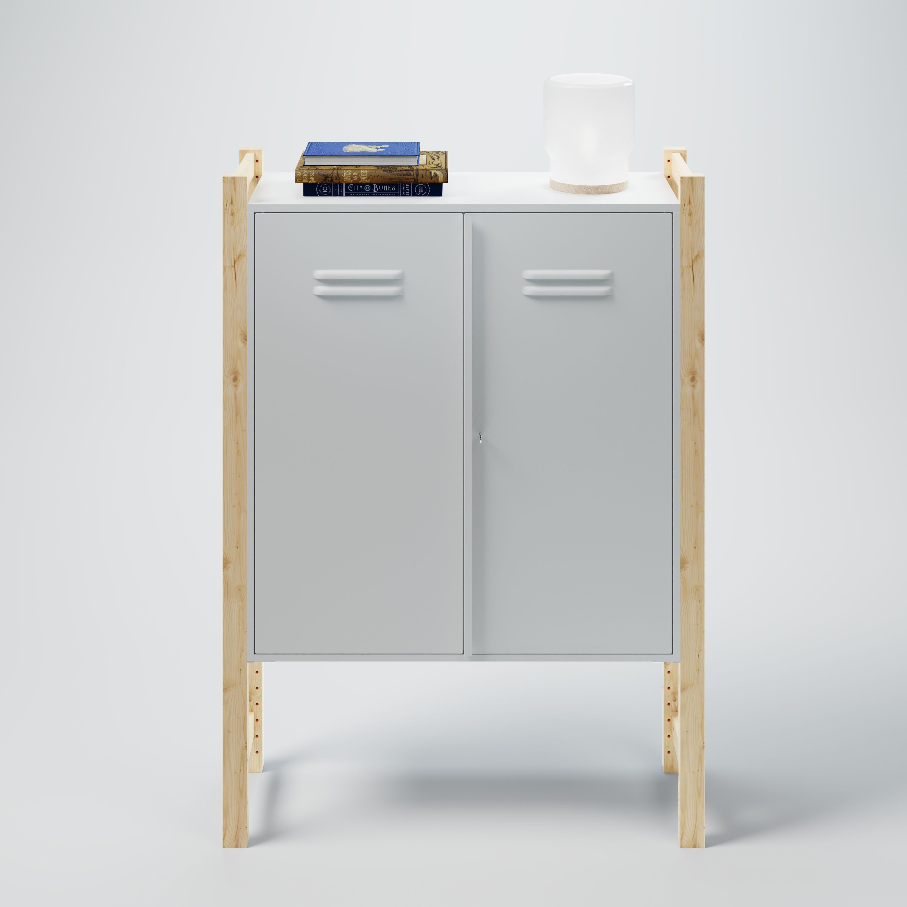 IKEA set with IVAR Cabinet with doors and IVAR side pillars 3D model ...