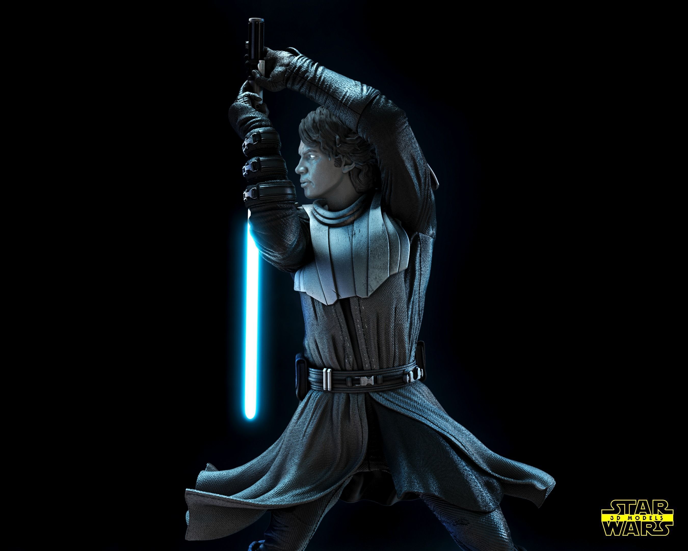 Anakin Skywalker Clone Wars Bust Star Wars 3D Models 3D model 3D ...