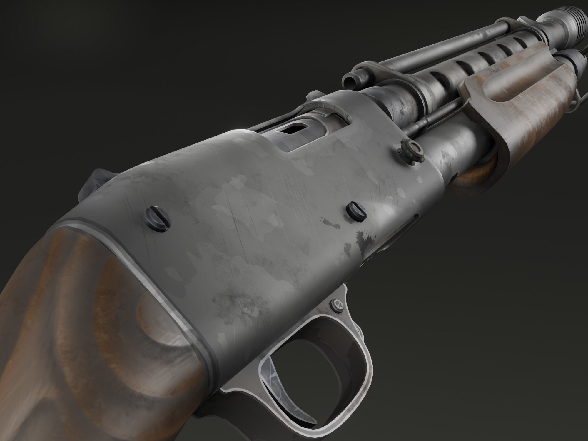 3D model Stylized shotgun VR / AR / low-poly | CGTrader