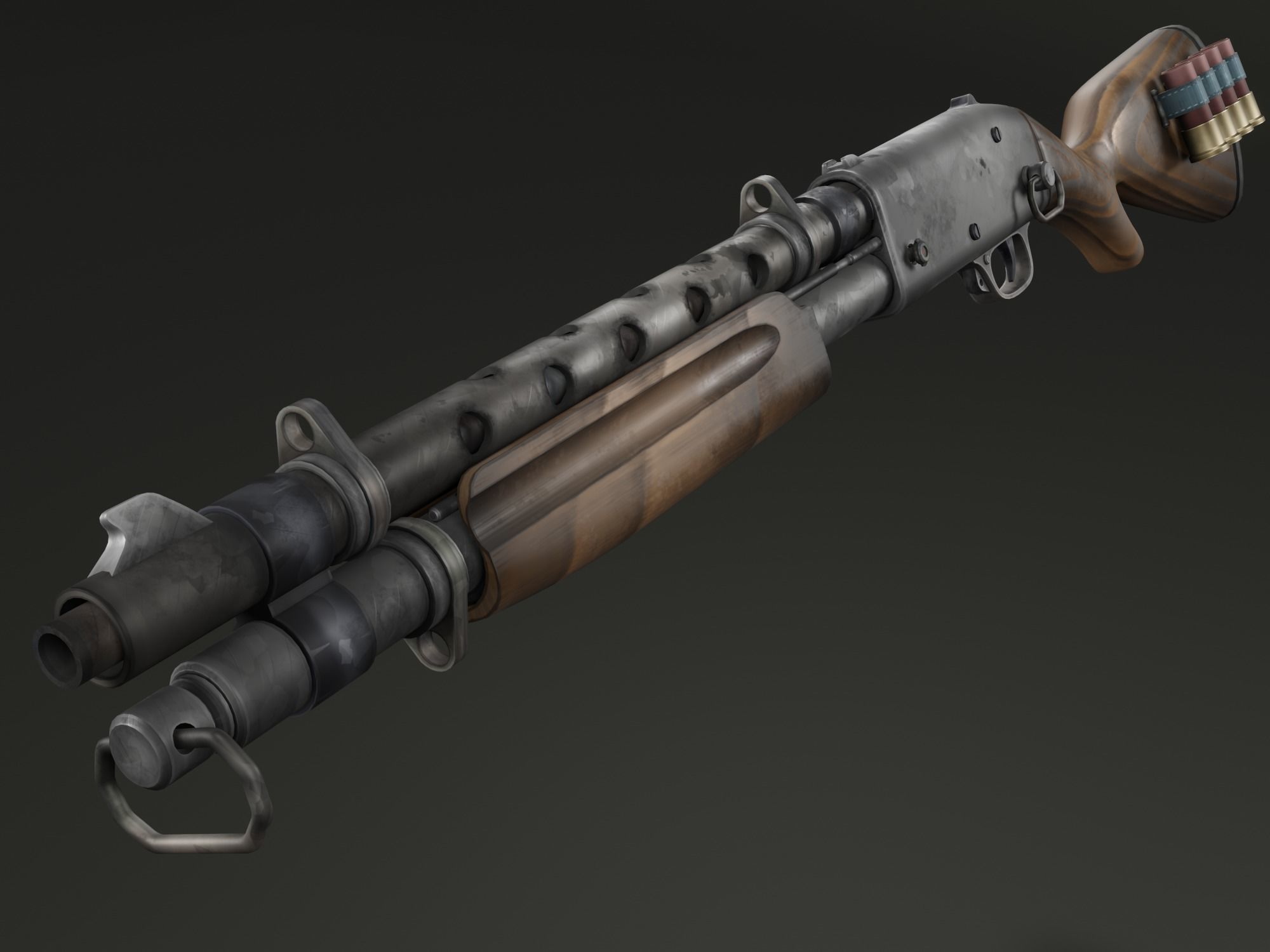 3D model Stylized shotgun VR / AR / low-poly | CGTrader