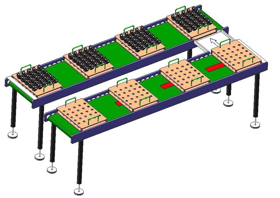 Universal joint production line 3D model | CGTrader