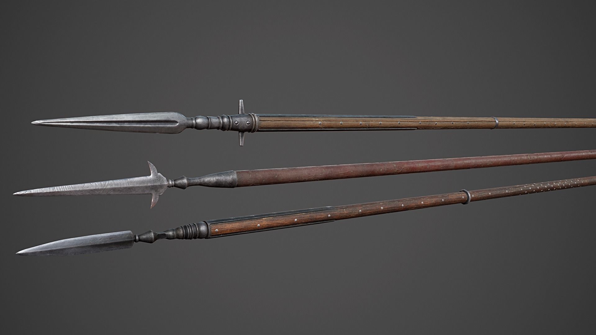 3D model Medieval Polearms - I VR / AR / low-poly | CGTrader