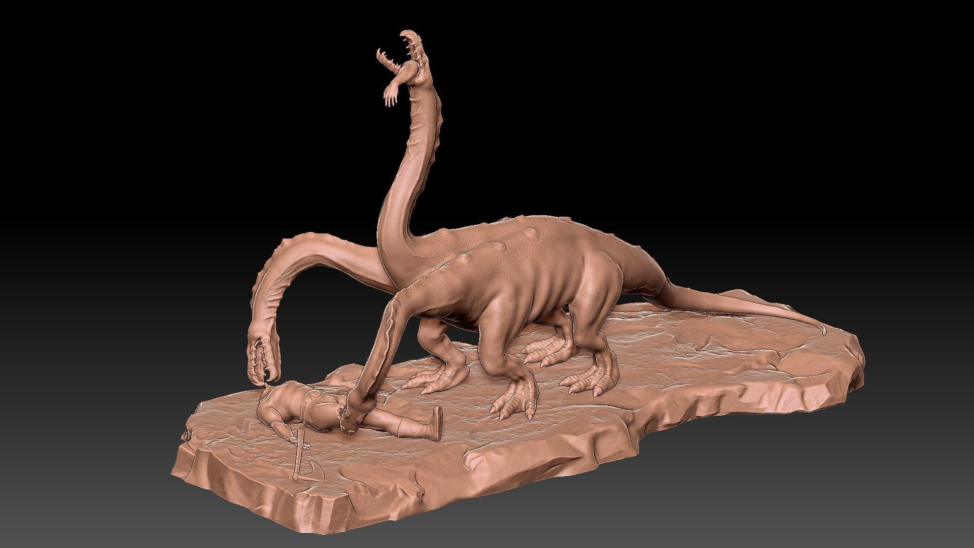 Hydra eating 3D model 3D printable | CGTrader