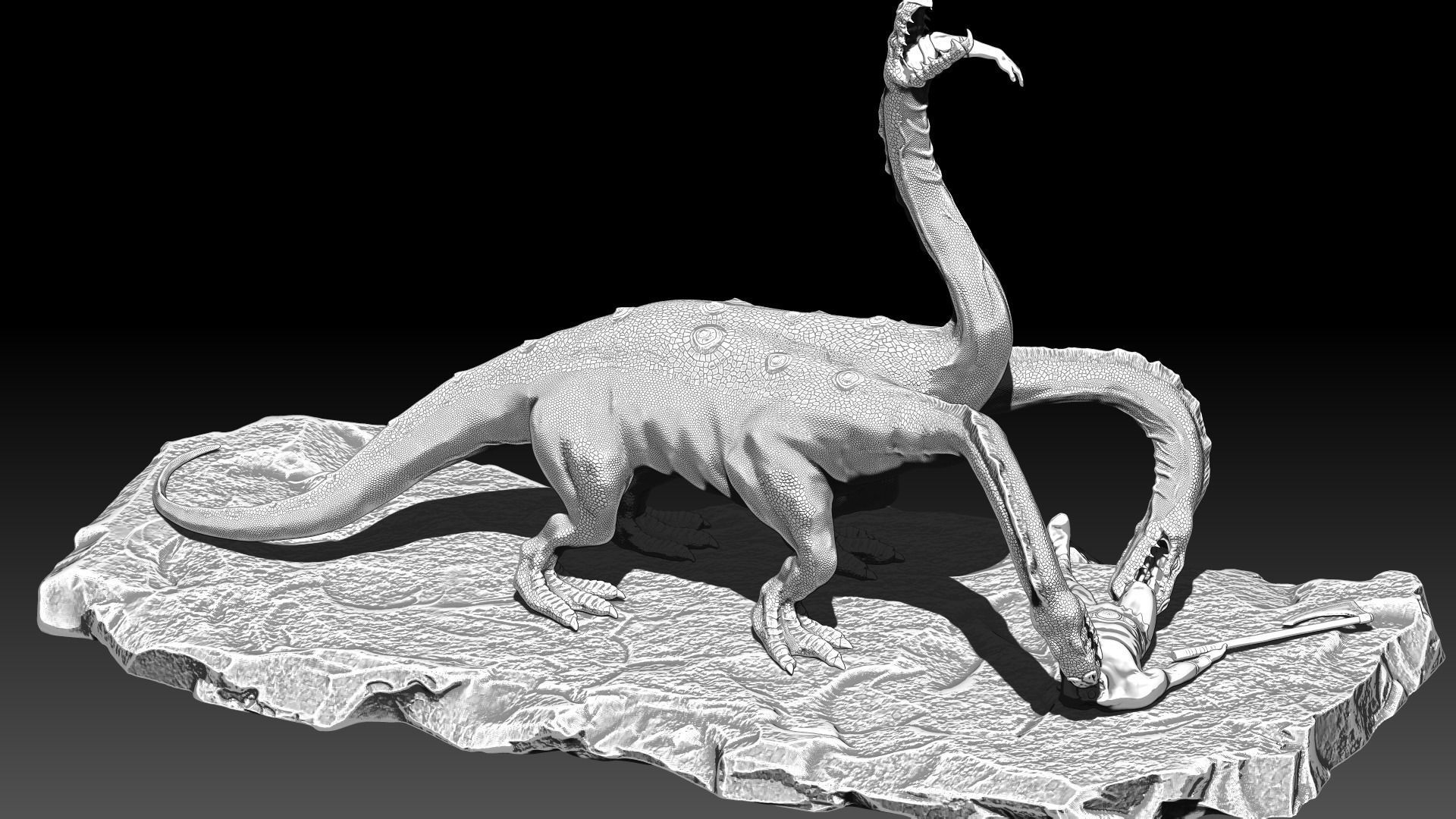 Hydra eating 3D model 3D printable | CGTrader