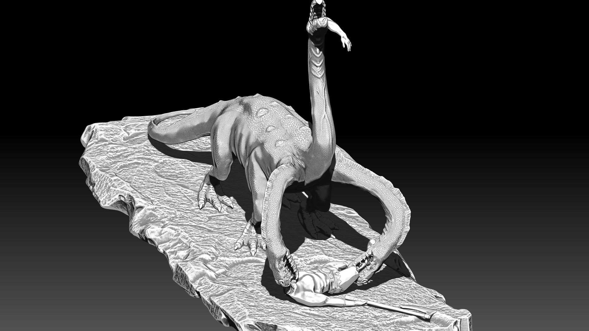 Hydra eating 3D model 3D printable | CGTrader