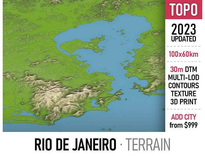 3D model Rio de Janeiro - 3D City Model VR / AR / low-poly | CGTrader