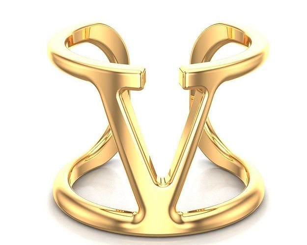 Gold Beautiful Band Ring 3D model 3D printable | CGTrader