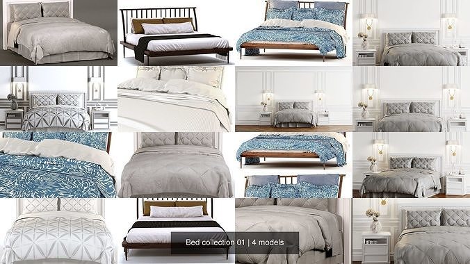 Bed collection 01 | CGTrader