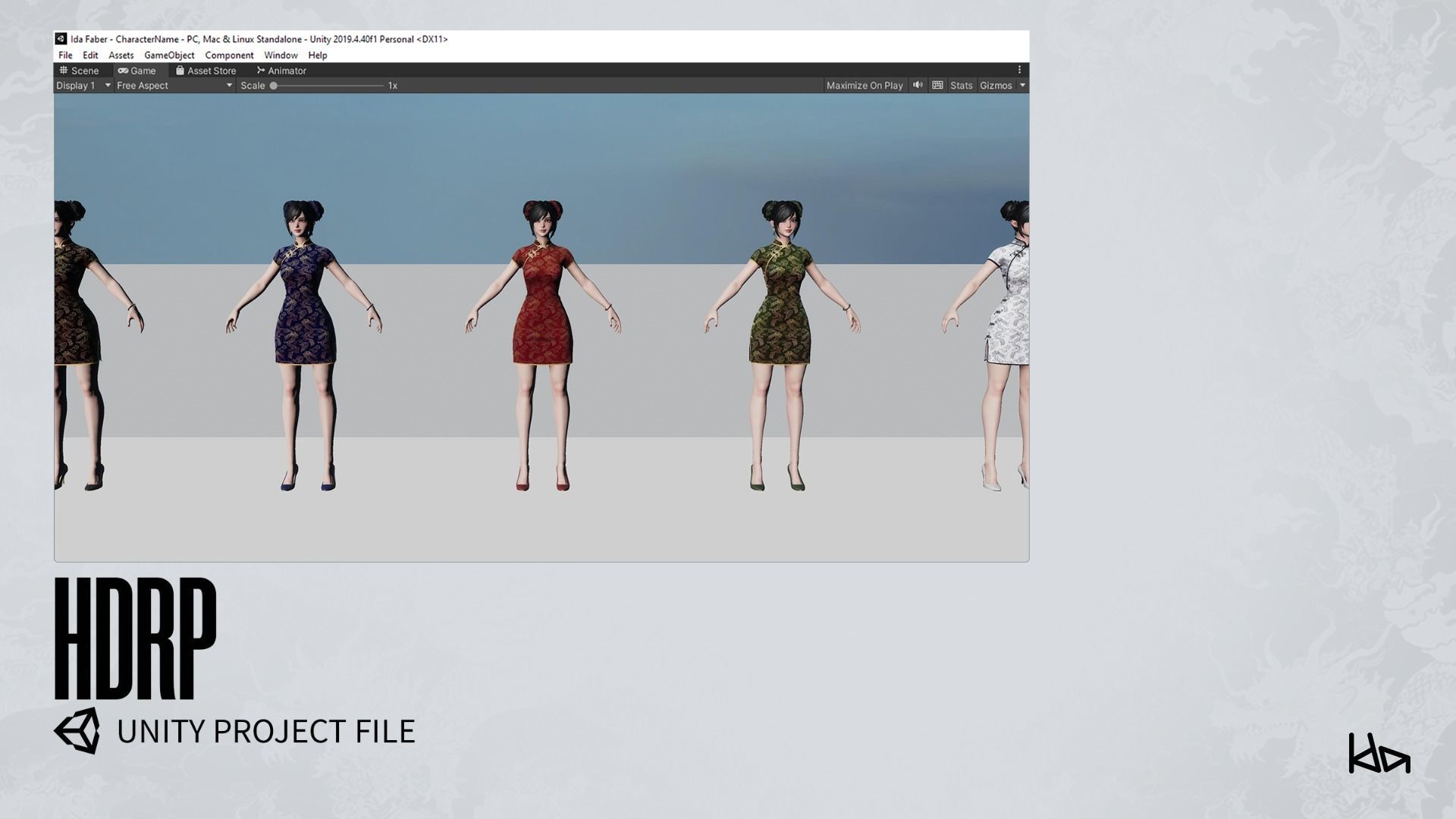 3D model Jua Lee - Girl in Cheongsam Qipao Dress - Game Ready VR / AR ...