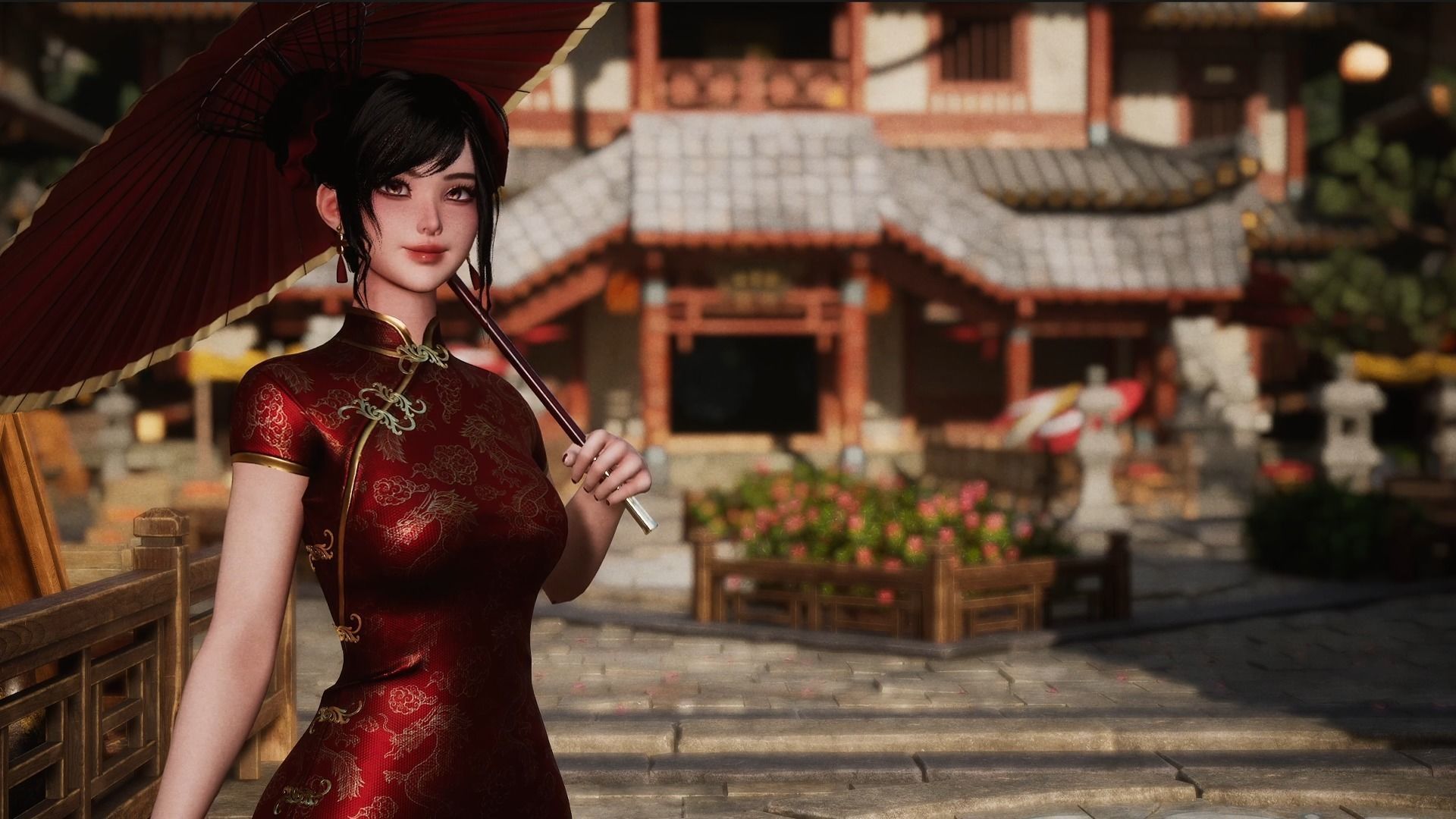 3D model Jua Lee - Girl in Cheongsam Qipao Dress - Game Ready VR / AR ...