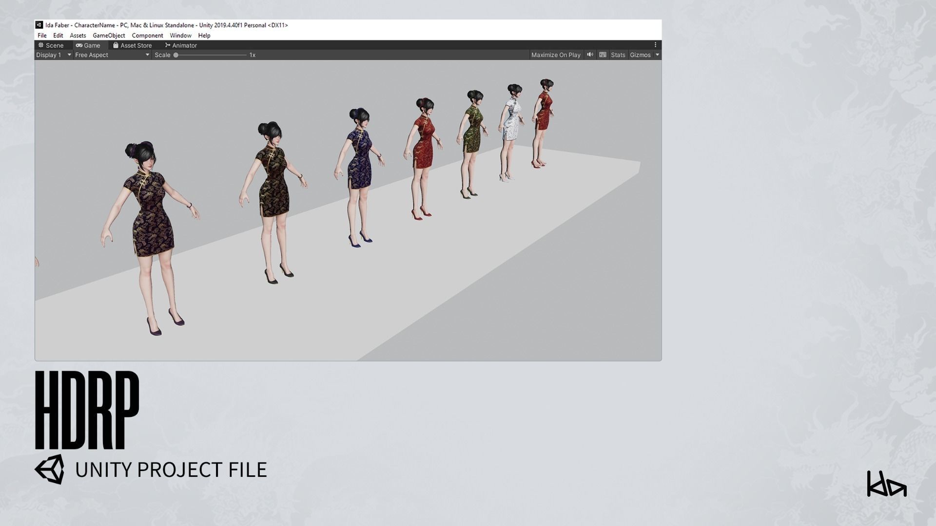 3D model Jua Lee - Girl in Cheongsam Qipao Dress - Game Ready VR / AR ...