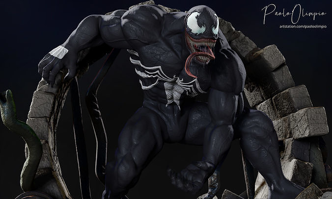 VENOM STATUE - 3D PRINT READY 3D model 3D printable | CGTrader