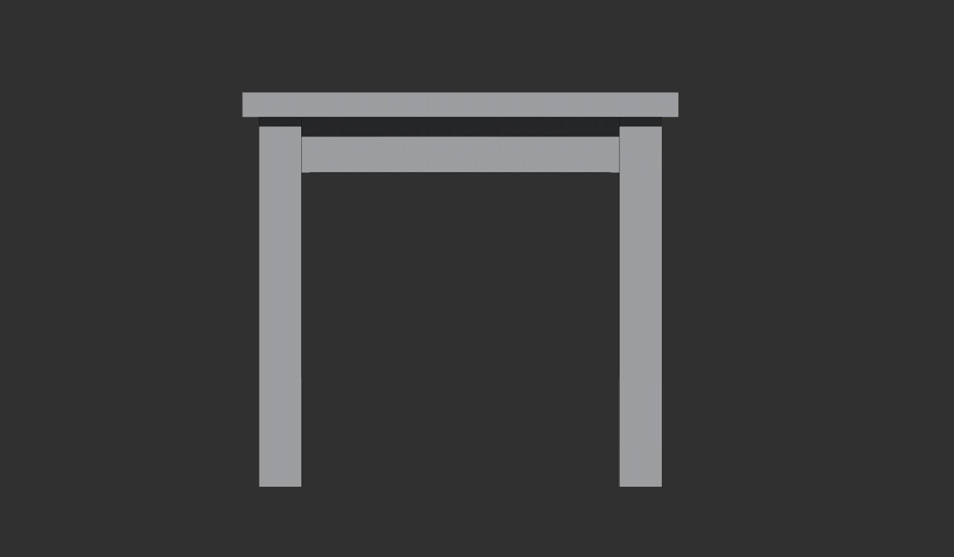 Square Desk 01 3D model 3D printable | CGTrader