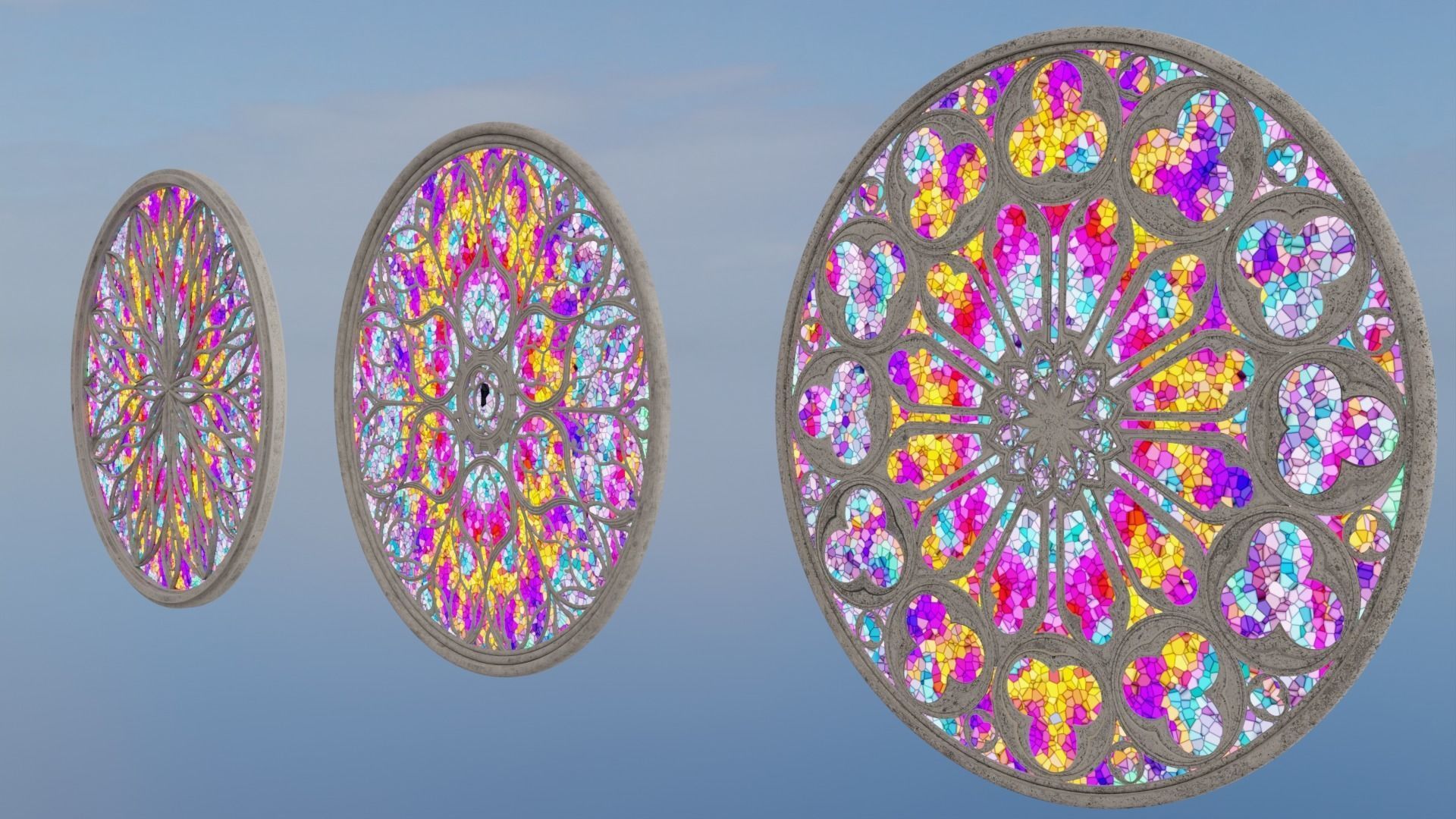 3D model Gothic Rosette Window VR / AR / low-poly | CGTrader