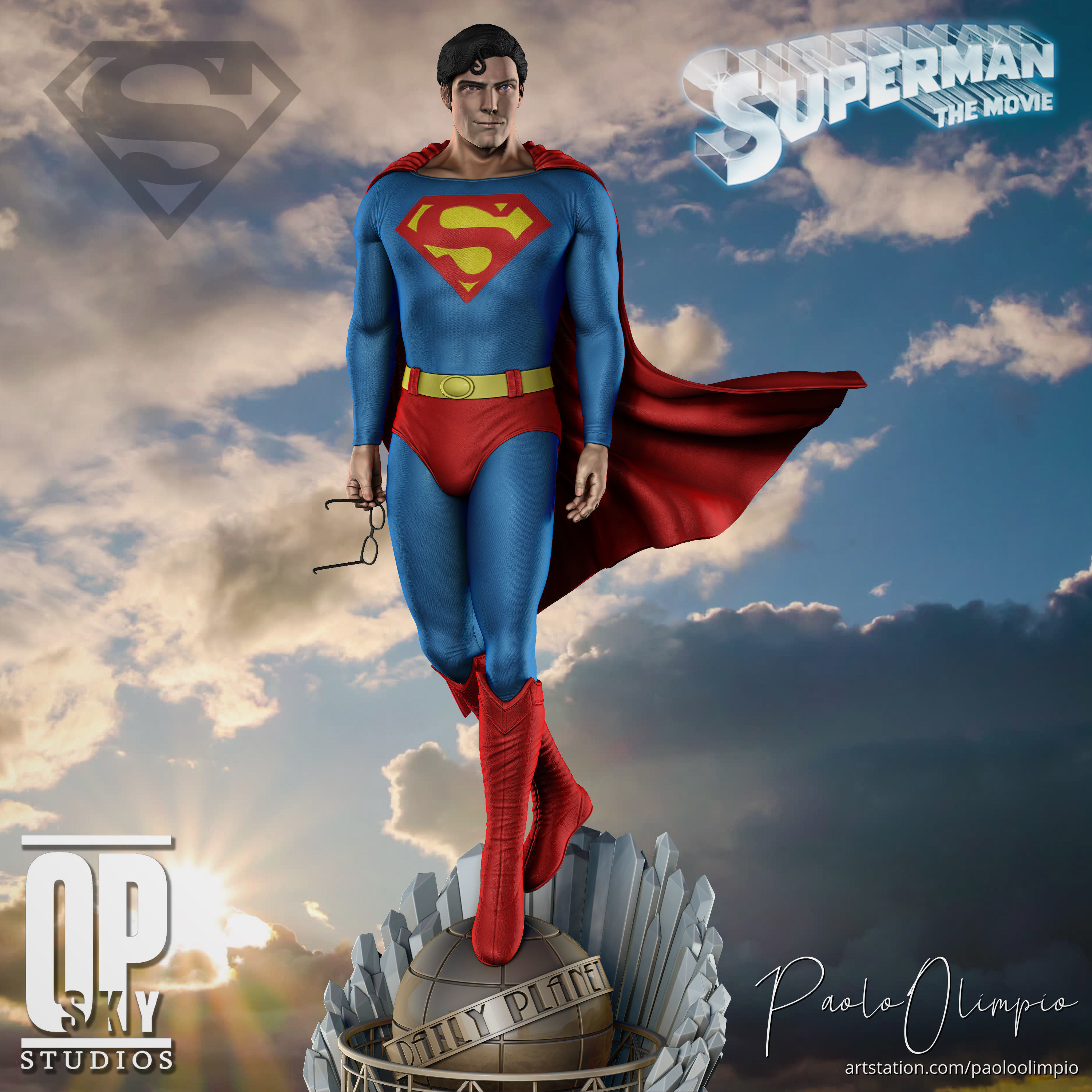 Superman Christopher Reeve Statue - 3D Print Ready 3D model 3D ...