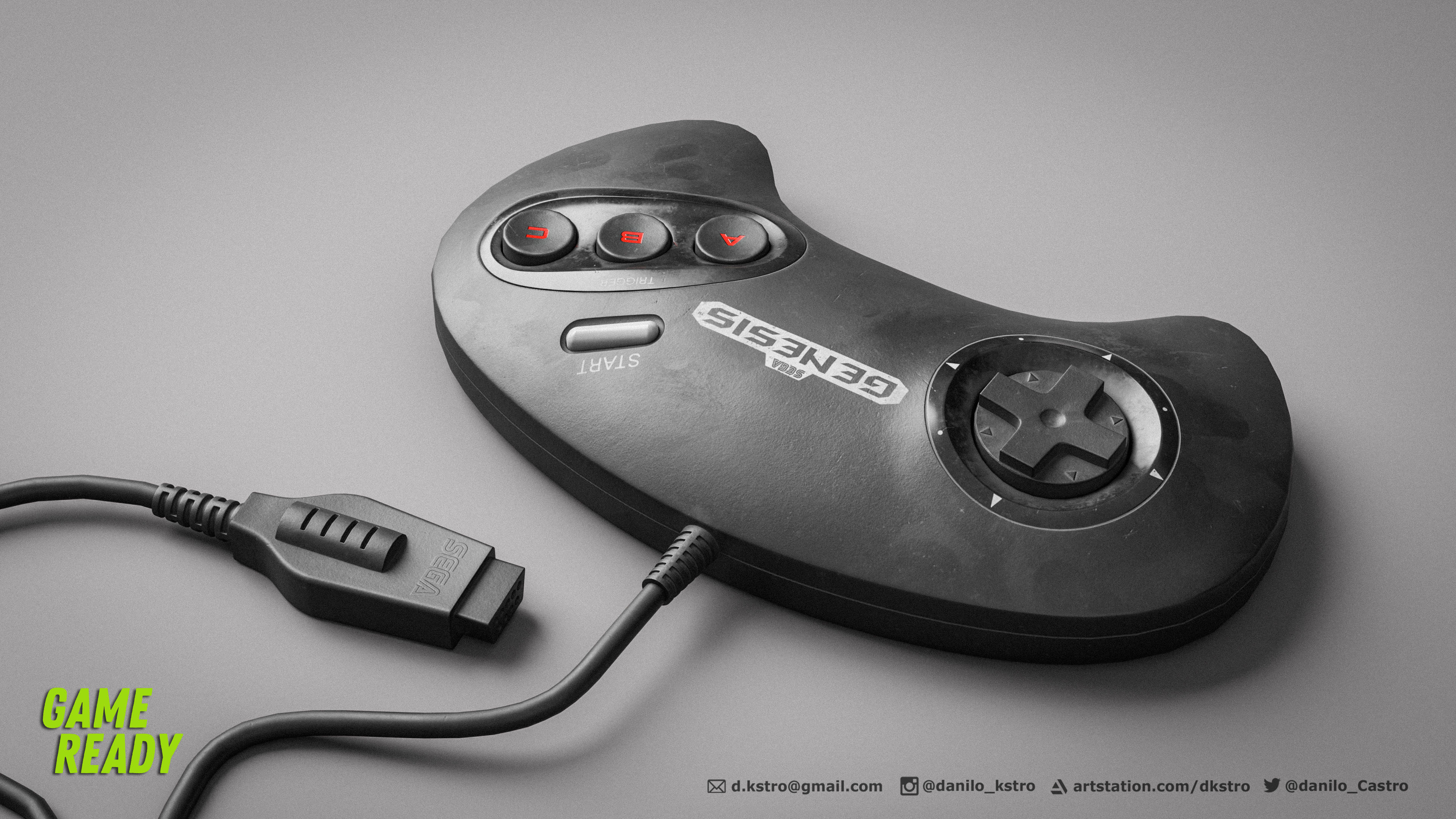 3D model Genesis Console Control - Lowpoly - 4k Textures VR / AR / low ...