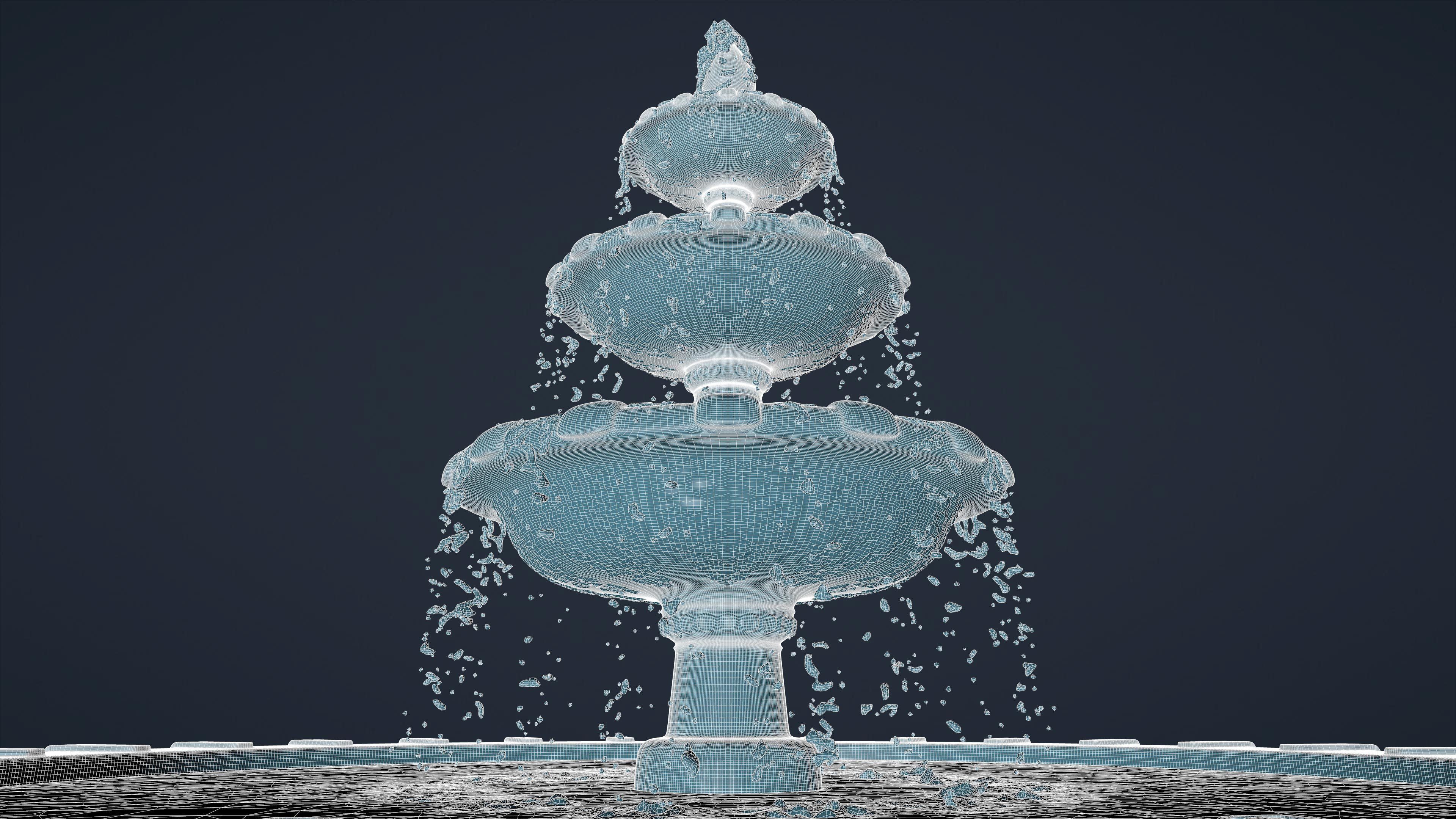 Fountain Animated 3D model animated | CGTrader
