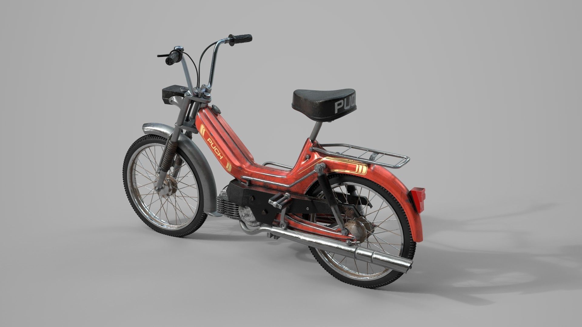 Puch Maxi Moped Dirty 3D model | CGTrader