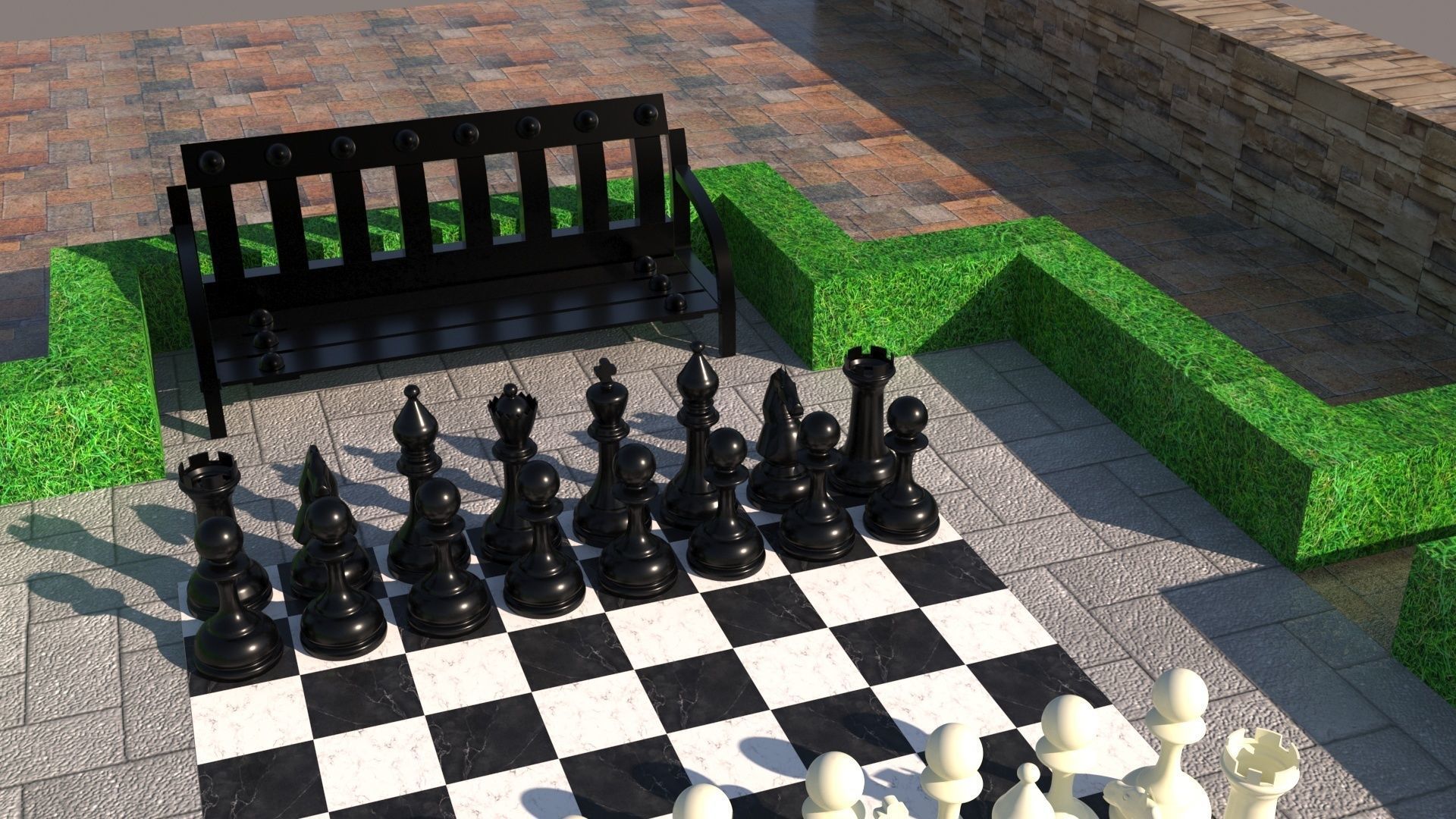 Chess Park 3D model | CGTrader
