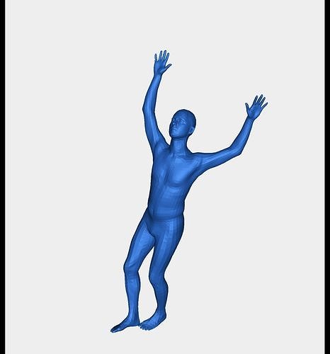 HUMAN POSING WITH HANDS UP free 3D model | CGTrader