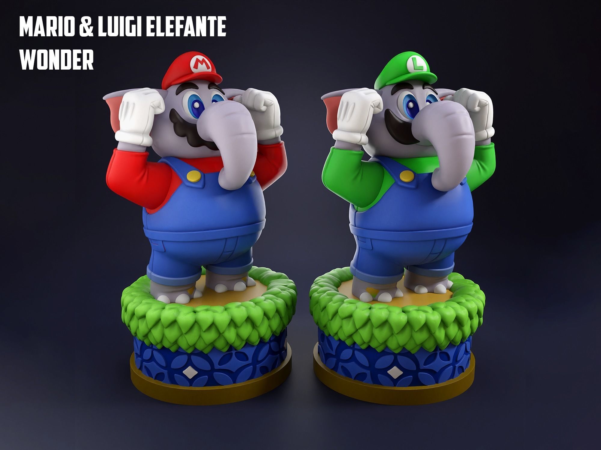 Mario Elefante - Super Mario Bros Wonder 3D model 3D printable | CGTrader