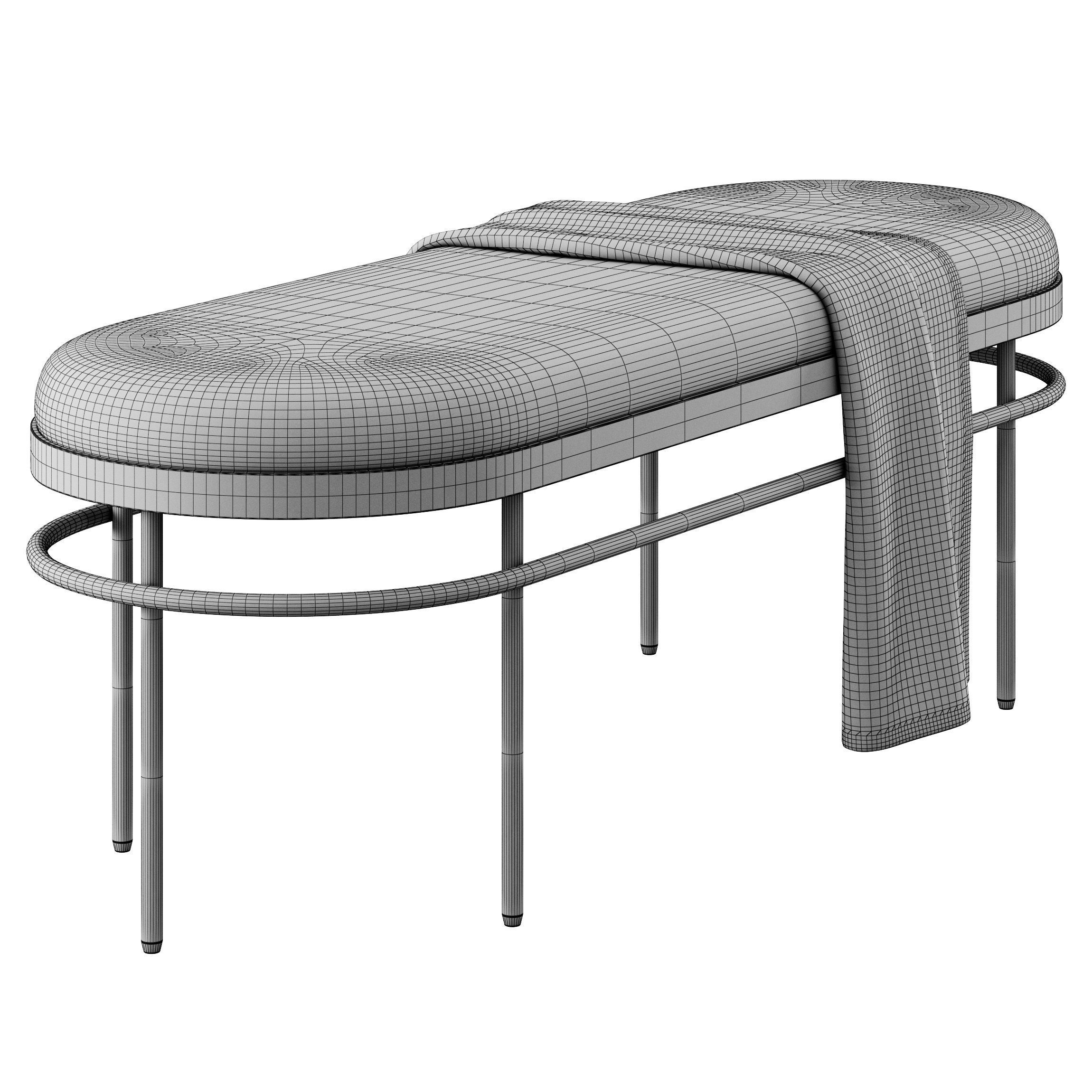 Sylva Oval Bench by Safavieh 3D model | CGTrader