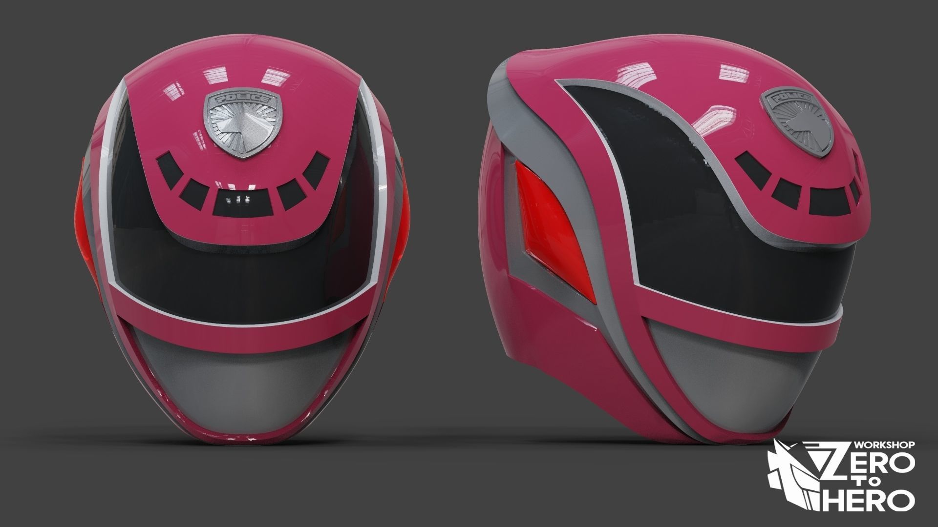 Power Ranger SPD Pink Helmet 3D model 3D printable | CGTrader