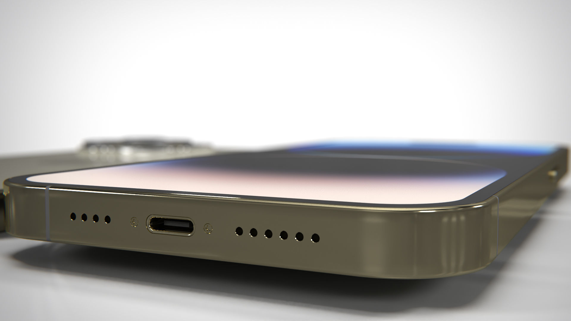 3D model iPhone 14 Pro Max Gold PBR VR / AR / low-poly | CGTrader