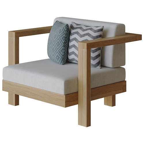 landry outdoor chair by lulu and georgia 3D model rigged | CGTrader