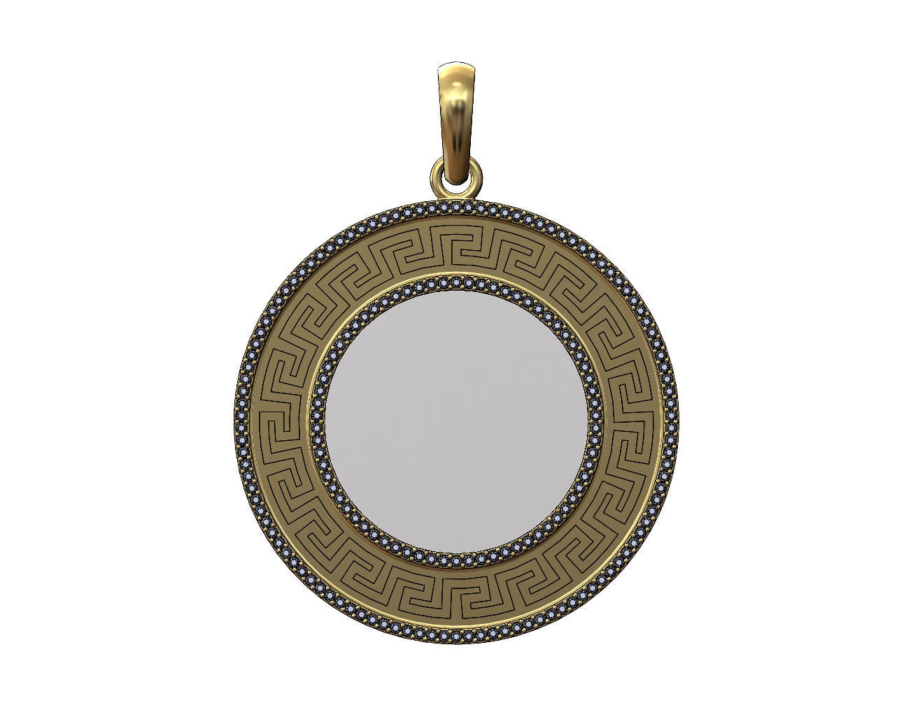 Diamond Mexican Centenario 37mm coin bezel pendant frame 3D model 3D ...