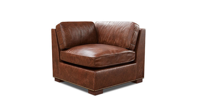 Collins Leather Corner Chair 3D model | CGTrader