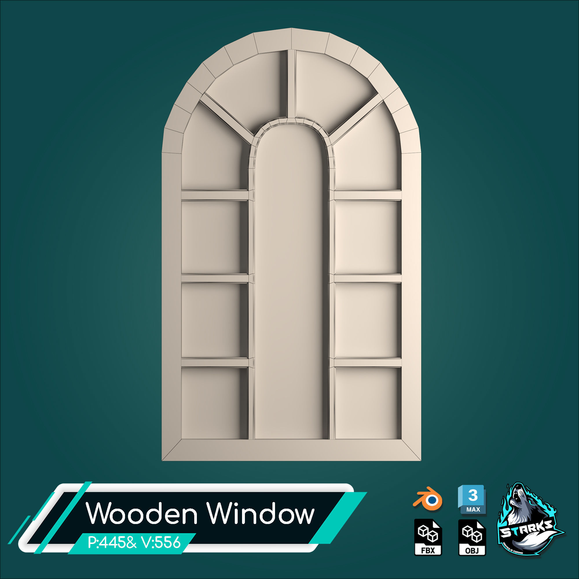 3D model Wooden Windows Pack VR / AR / low-poly | CGTrader