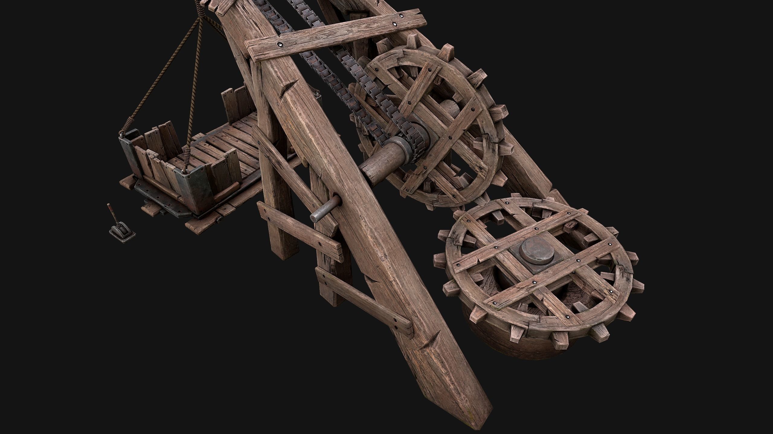 3D model Medieval Lift Elevator VR / AR / low-poly | CGTrader