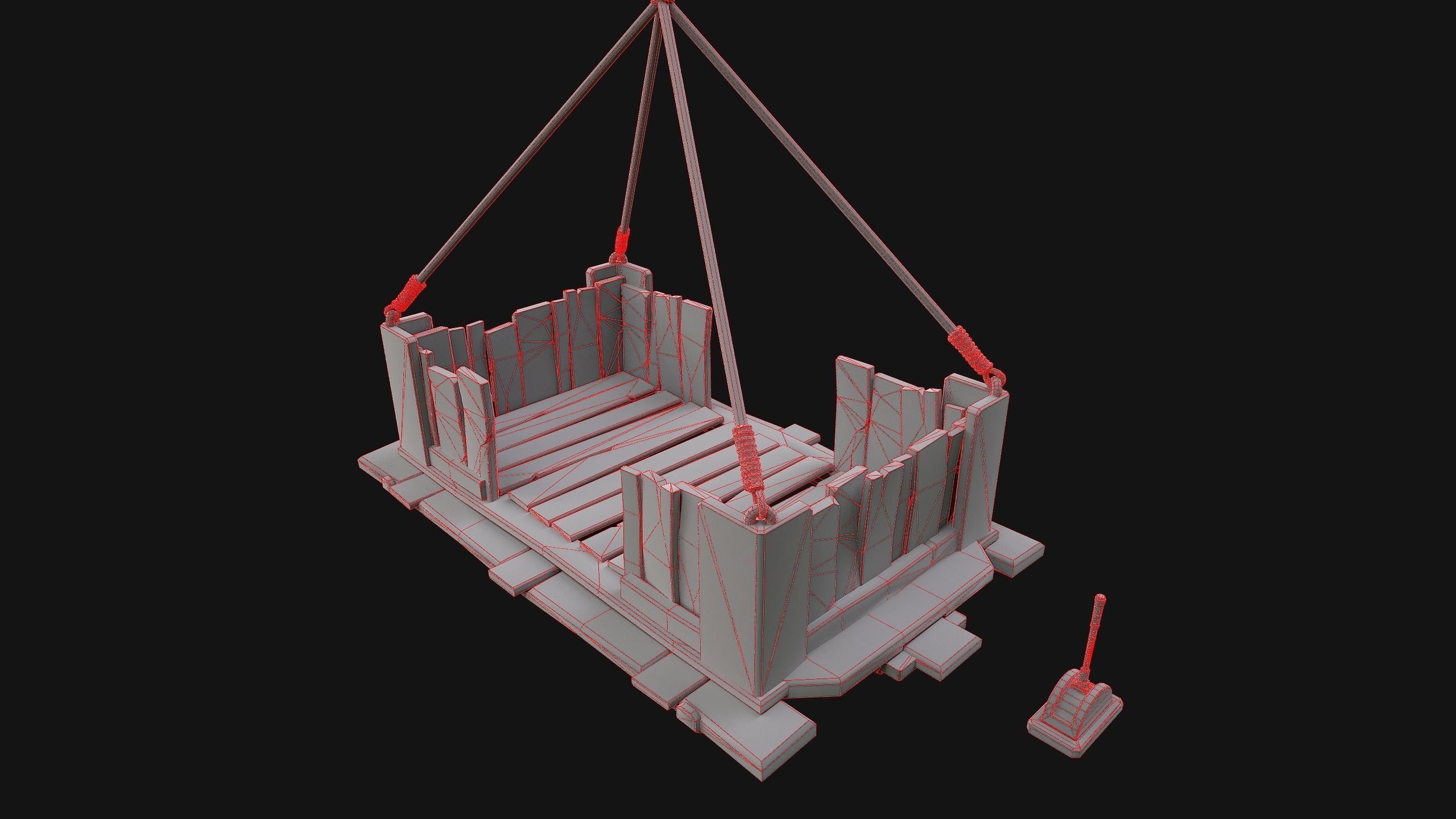 3D model Medieval Lift Elevator VR / AR / low-poly | CGTrader