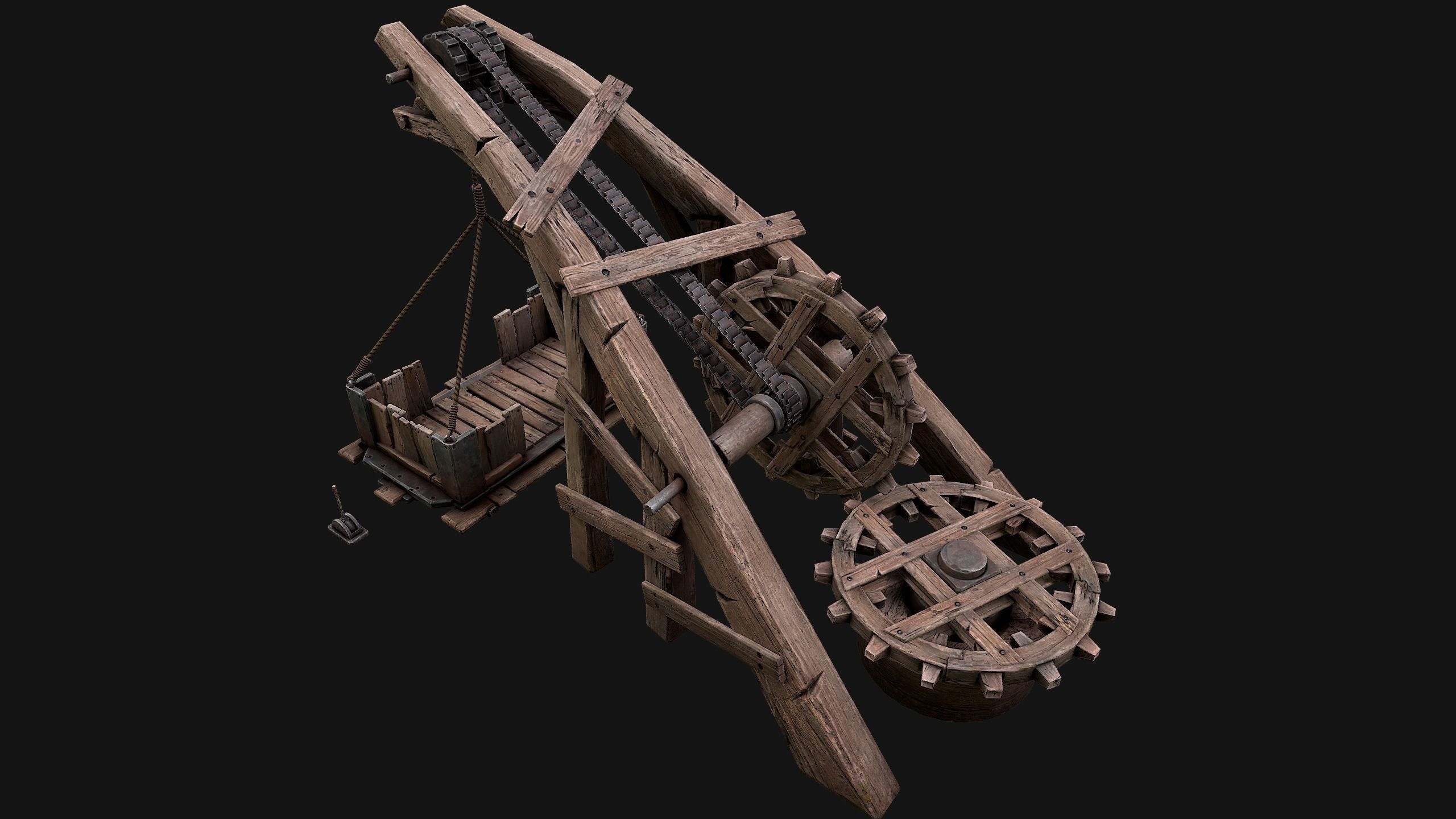 3D model Medieval Lift Elevator VR / AR / low-poly | CGTrader