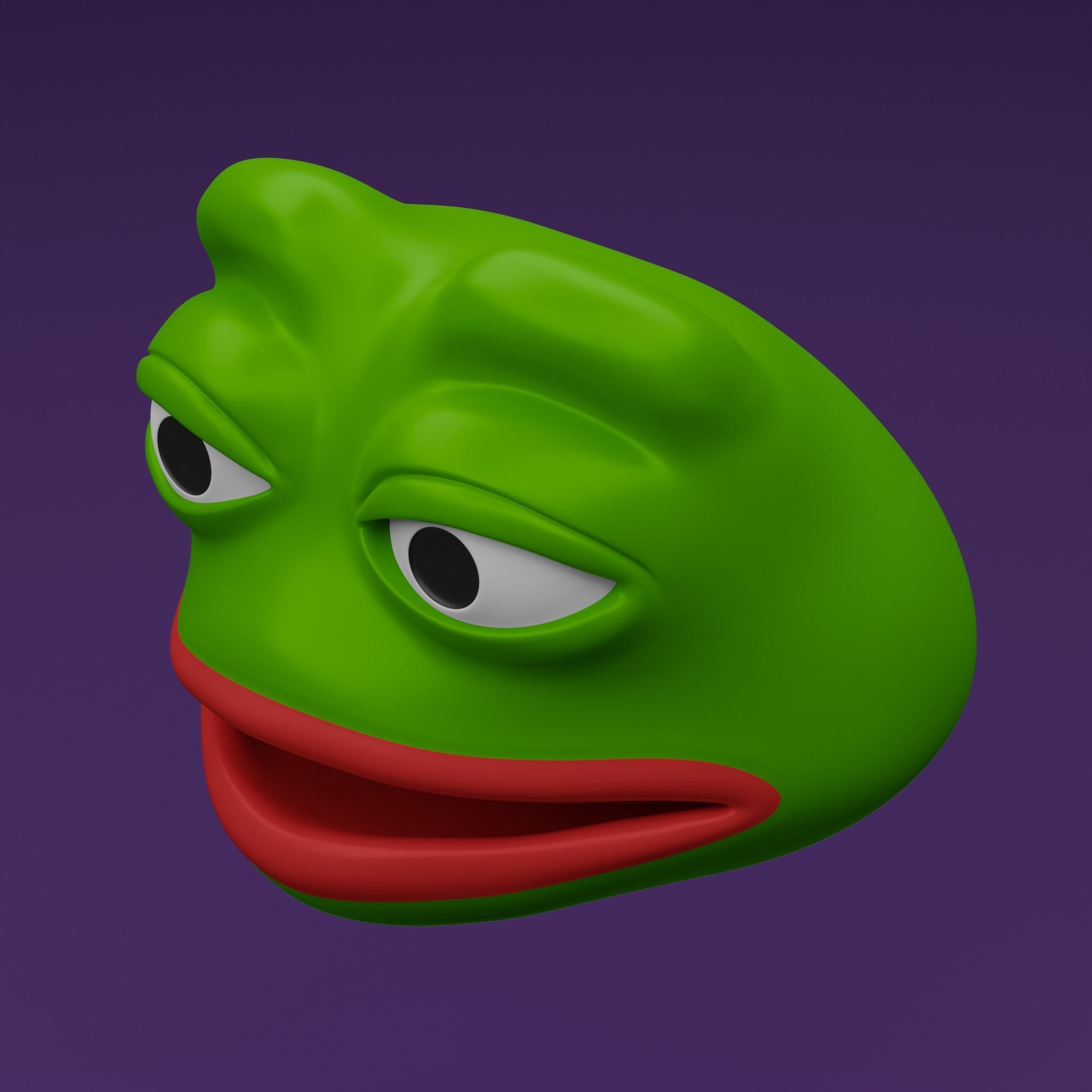 3D model Pepe the Frog - Shocked Pepe Expression V2 Head Model VR / AR ...