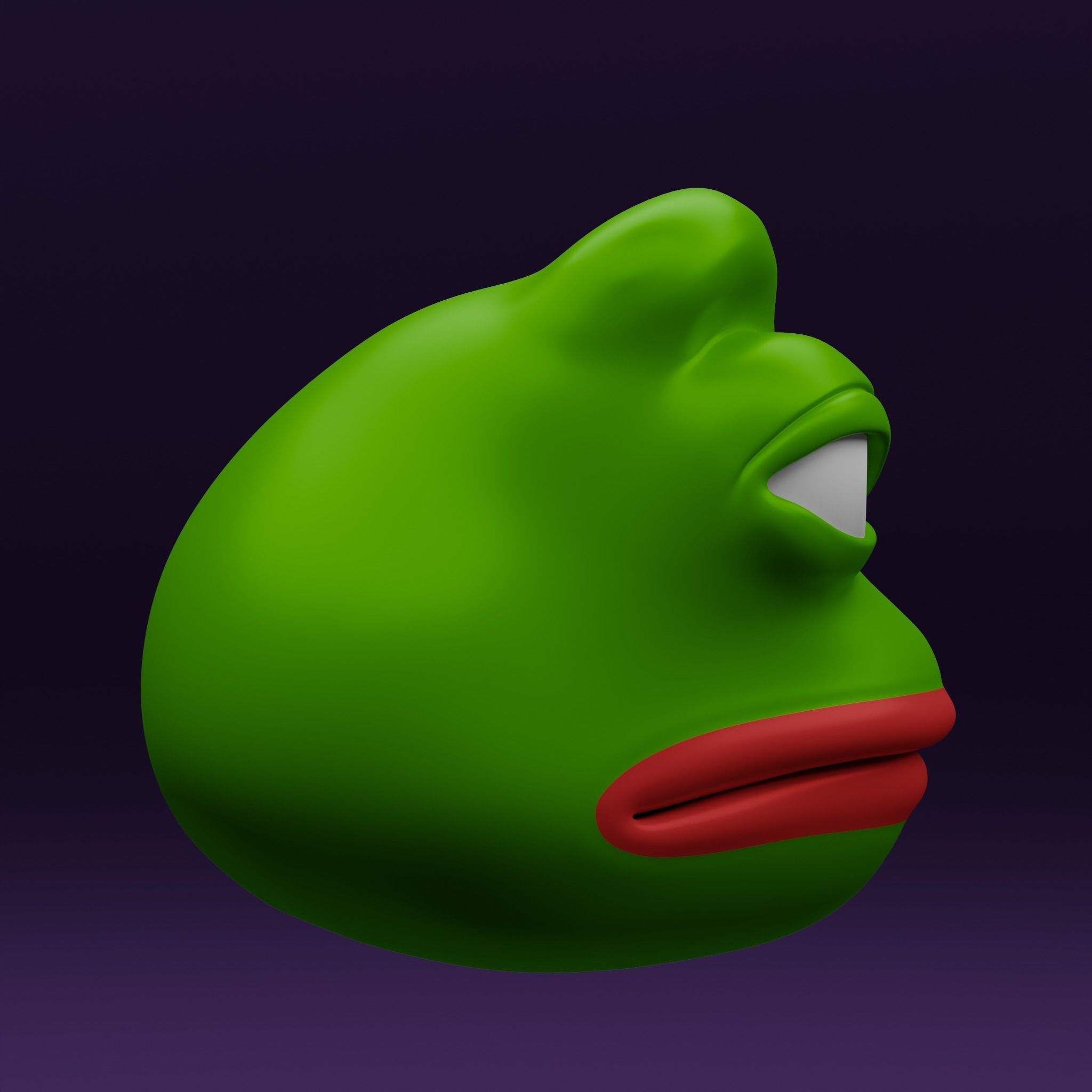 3D model Pepe the Frog - Angry Pepe Expression Head Model VR / AR / low ...
