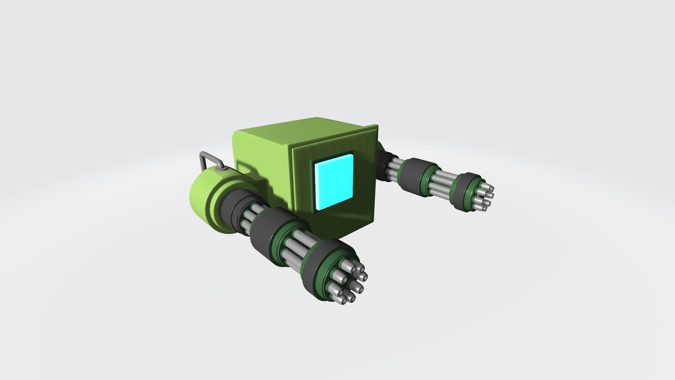 Ai Minigun for game 3D model | CGTrader