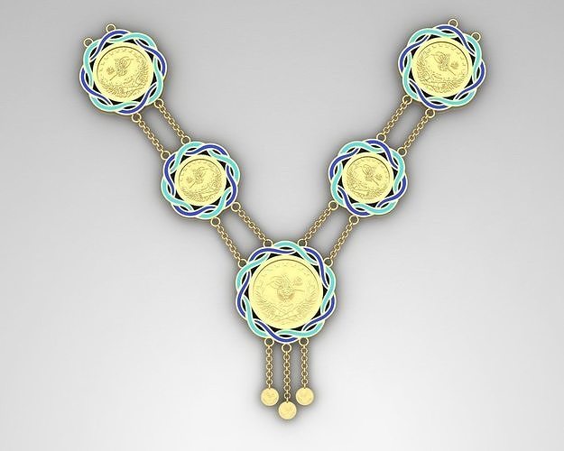 gold necklace 3D model animated | CGTrader