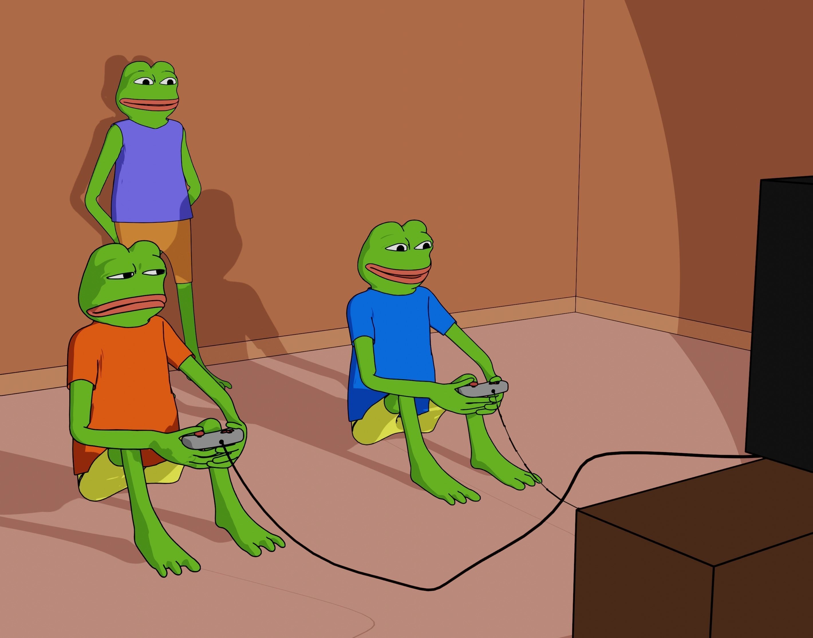 3D model Pepe the Frog LineArt Generator Scene 3D Rigged Character VR ...