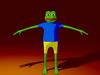 3D model Pepe the Frog LineArt Generator Scene 3D Rigged Character VR ...